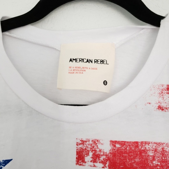 American Rebel | Tops | American Rebel Flag Raw Hem Crop Top | Poshmark